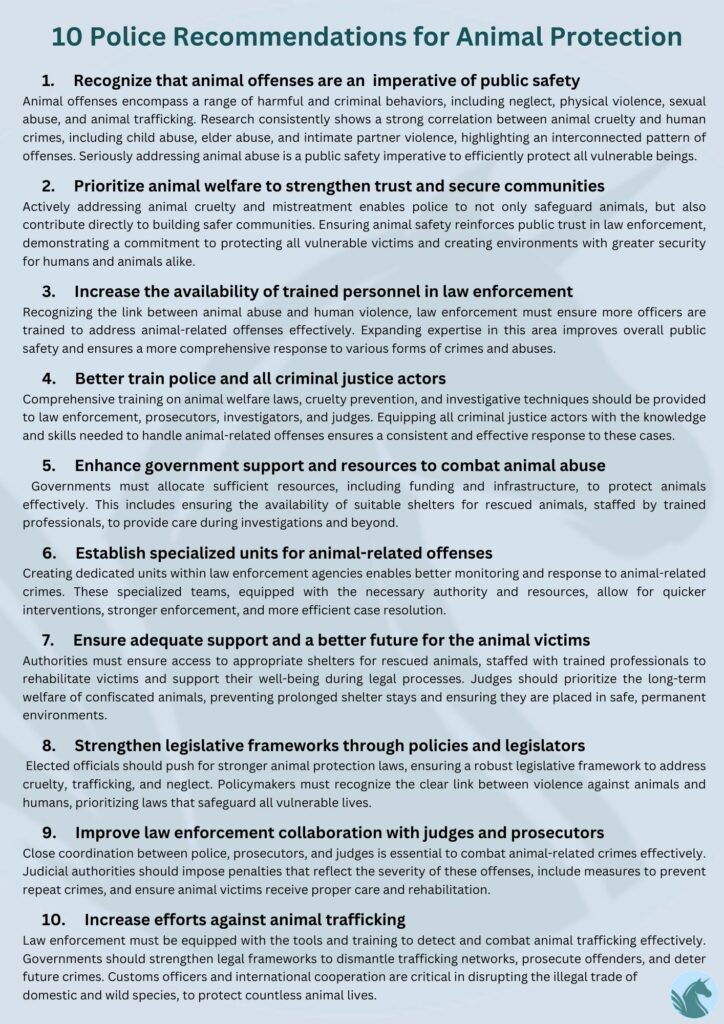 10 Police Recommendations to Strenghten Animal Laws Enforcement - World ...